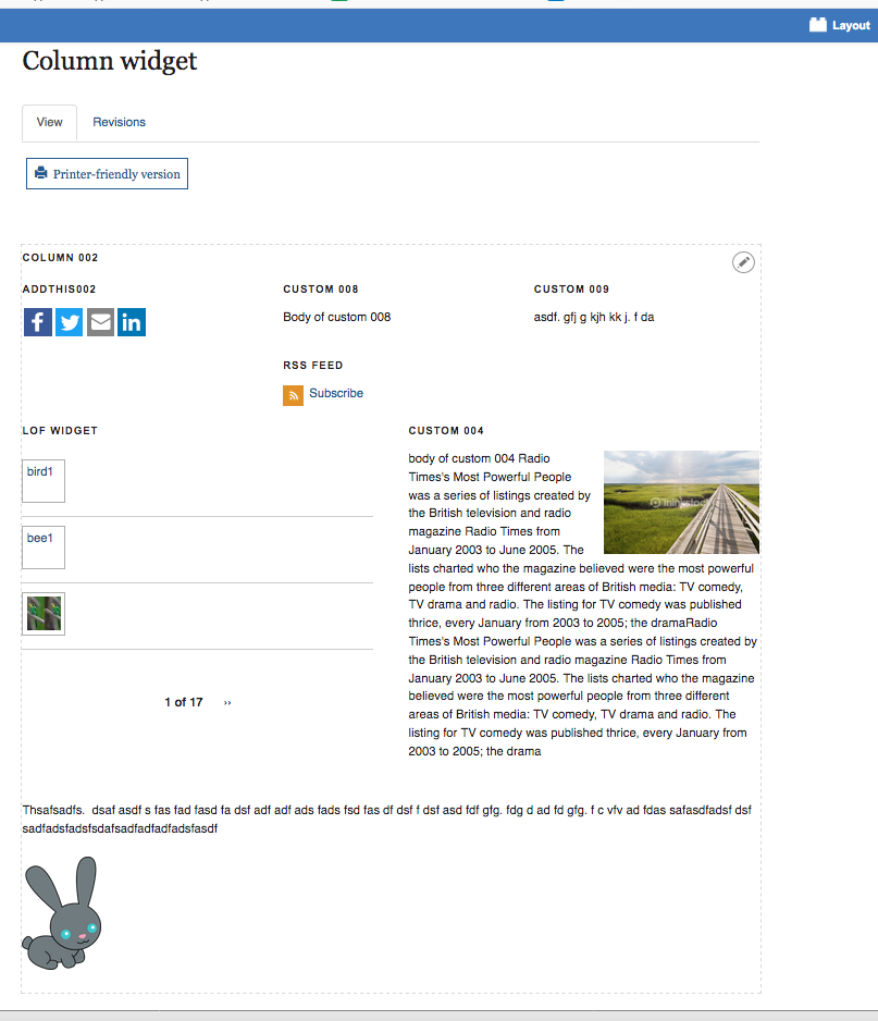 Columns Widgets | OpenScholar Documentation