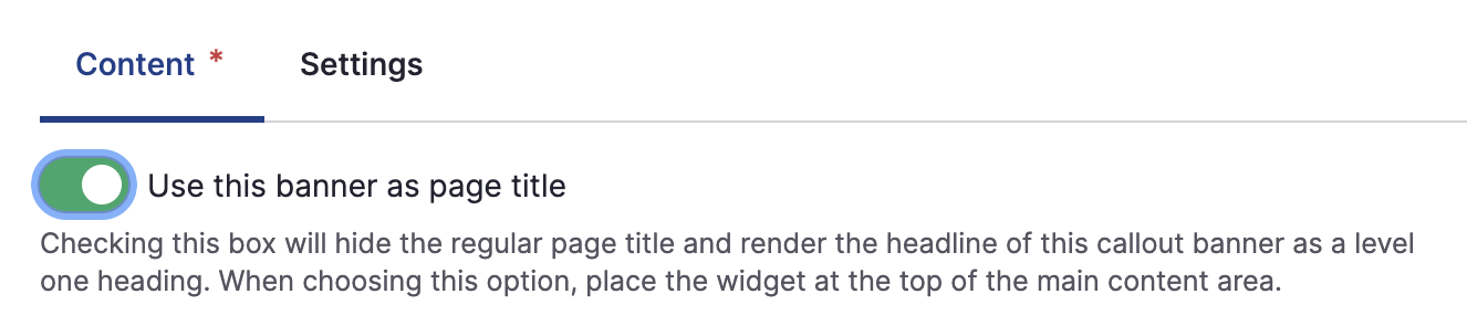 Callout Banner Widget | OpenScholar Documentation
