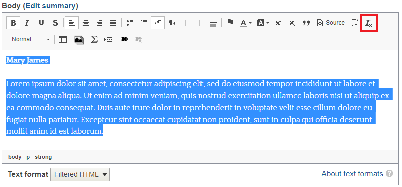 Overview Of The Text Editor Wysiwyg Openscholar Documentation 3895